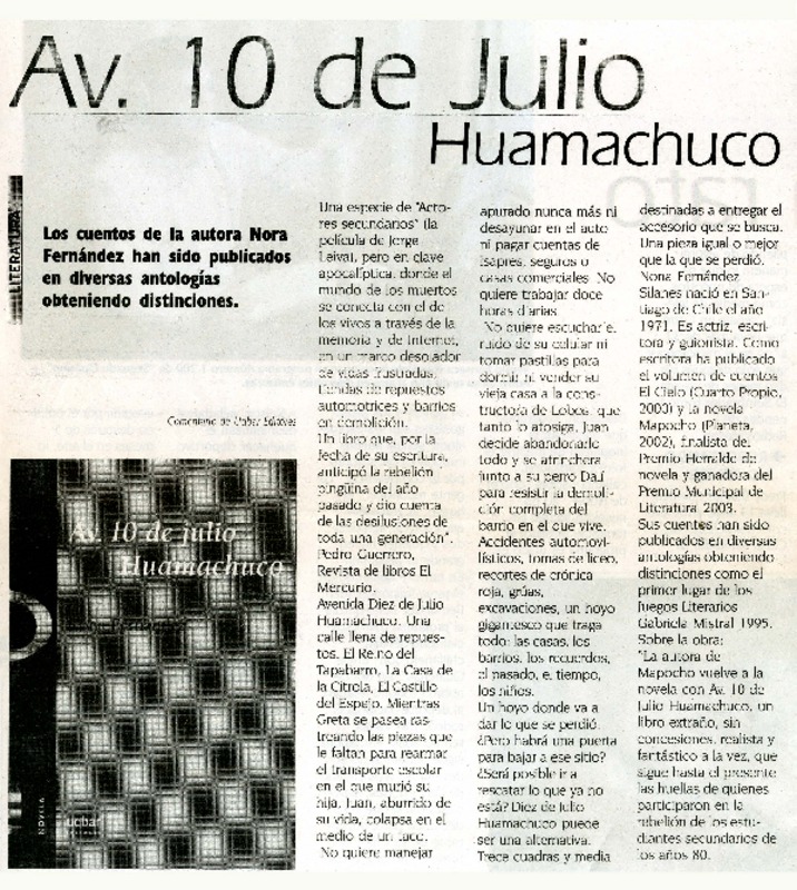 Av 10 De Julio Huamachuco art culo Biblioteca Nacional Digital De