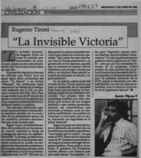 BND Visor : "La invisible victoria" [artículo] Ignacio Iñiguez A.
