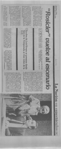 BND Visor : "Rosicler" vuelve al escenario. [artículo]