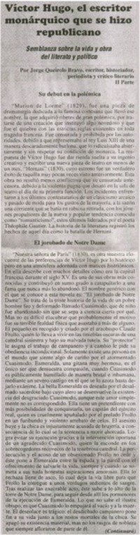 BND Visor : Víctor Hugo, el escritor monárquico que se hizo republicano ...