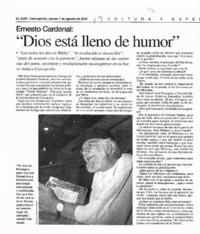 BND Visor : "Dios está lleno de humor". [entrevista] [artículo]