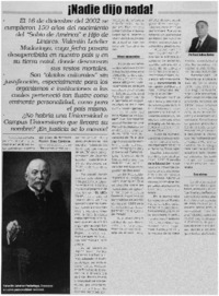 BND Visor : Nadie dijo nada! [artículo] Raúl Balboa Ibáñez.