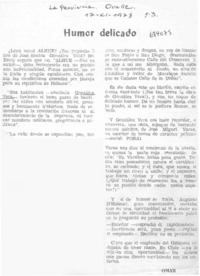 BND Visor : Humor delicado [artículo] Omar.