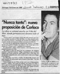 BND Visor : "Nunca tanto", nueva proposición de Carloco [artículo].
