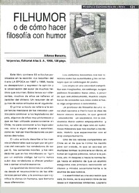 BND Visor : Filhumor o de cómo hacer filosofía con humor. [artículo]