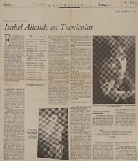 BND Visor : Isabel Allende en tecnicolor [artículo] Magdalena Edwards Cox