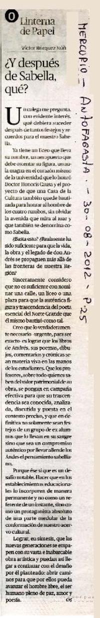 BND Visor : ¿Y después de Sabella, qué? [artículo] Víctor Bórquez Núñez.